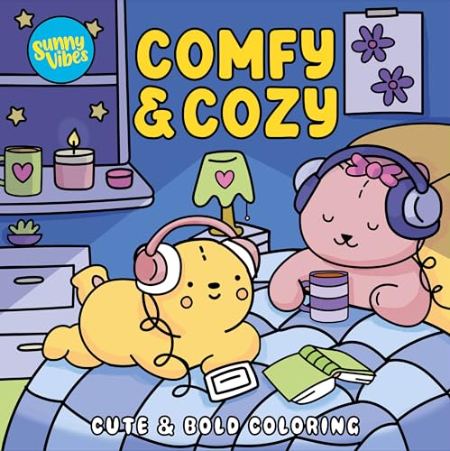 Comfy & Cozy: Cute & Bold Coloring (Sunny Vibes) - Paperback | Book Depot